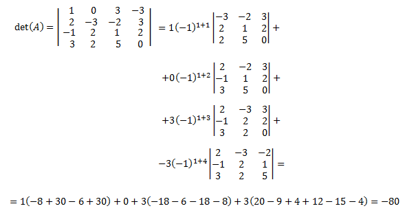 DETERMINANTE DE UNA MATRIZ: REGLA DE SARRUS: DESARROLLO DE LAPLACE ...